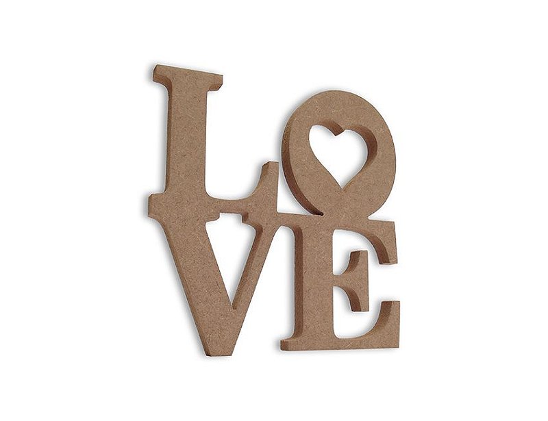 Love em Mdf Cru 20 cm x 20 cm - Modelo 07 - Mdf Decor - Arte, Decoração ...