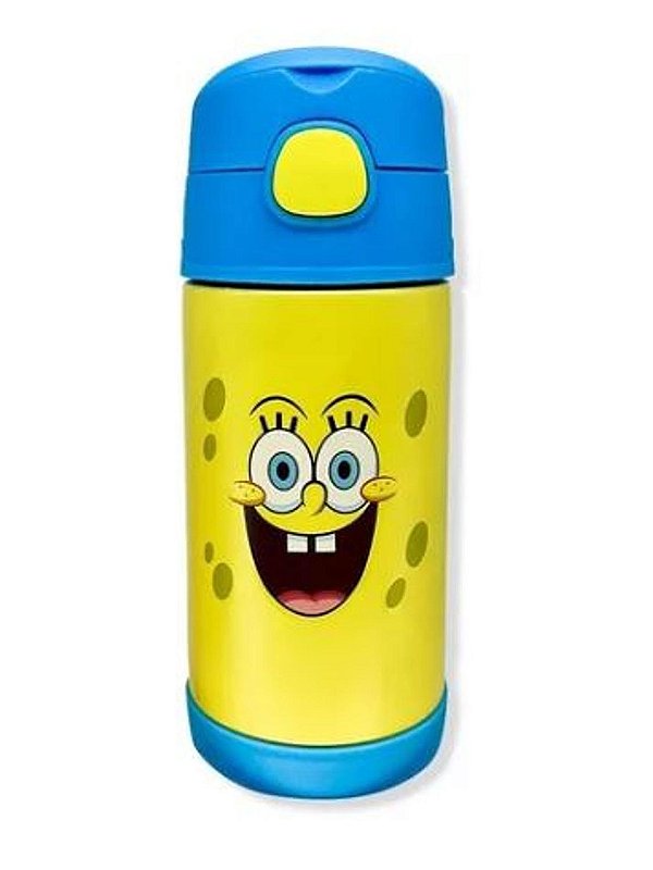 Garrafa Click C Canudo 300ml Bob Esponja Épou Cases