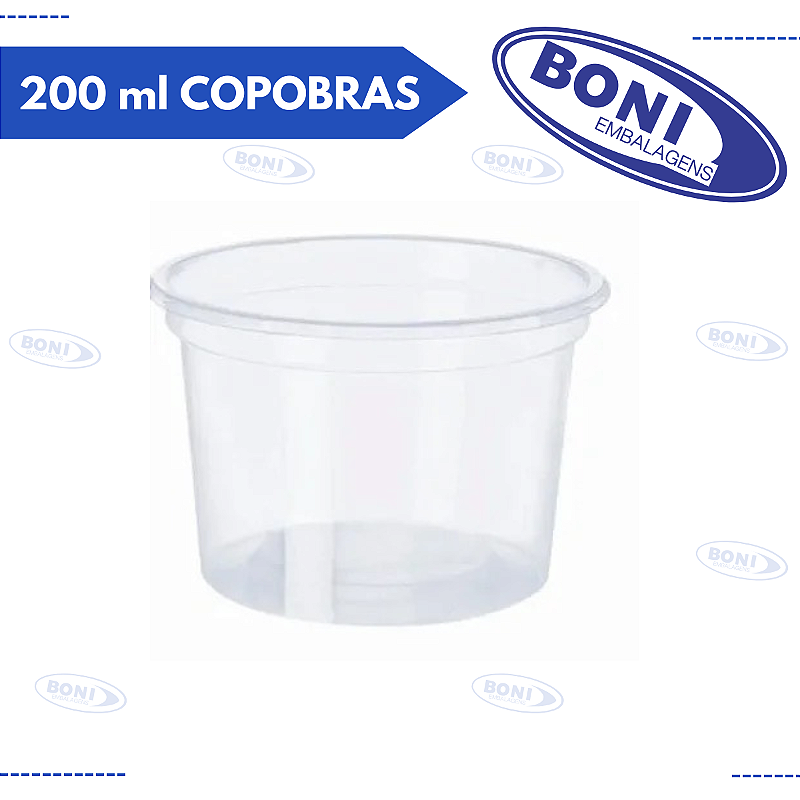 POTE 200 ml COPOBRAS PPT 205 c/ 50 - Boni Embalagens