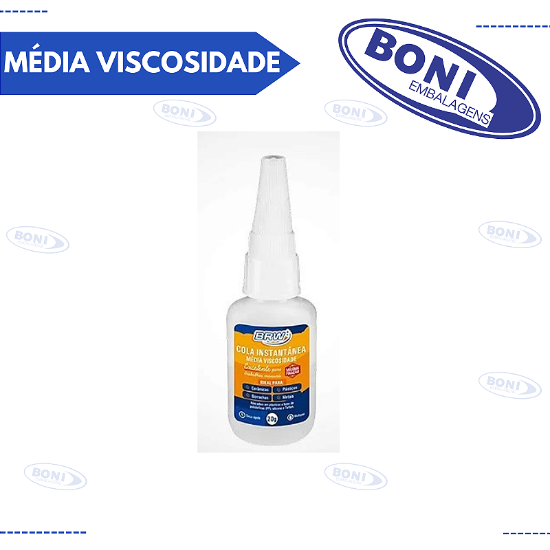 COLA INSTANTÂNEA 20GR MÉDIA VISCOSIDADE BRW - Boni Embalagens