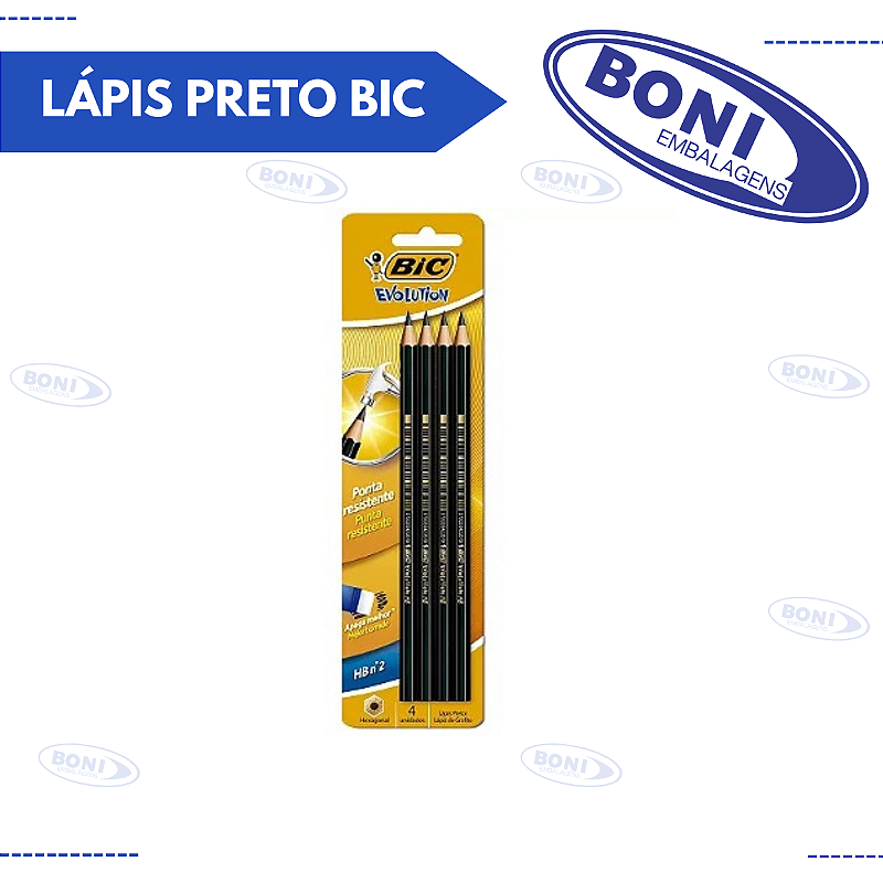 LÁPIS PRETO BIC EVOLUTION - Boni Embalagens