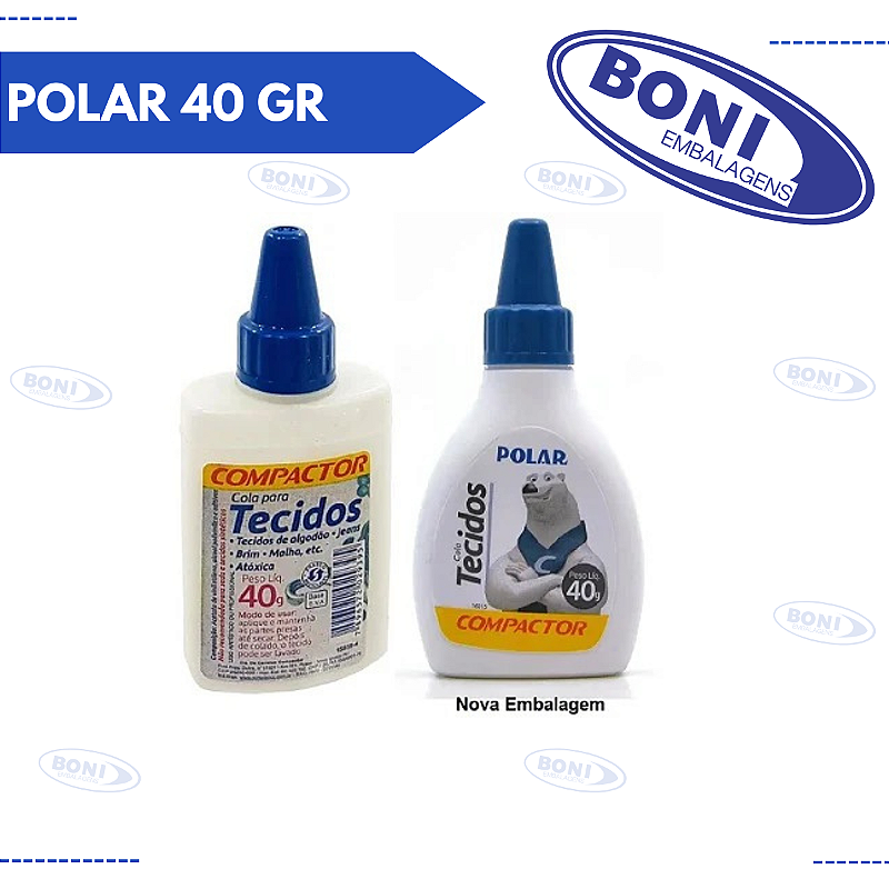 COLA TECIDO POLAR 40 GR - Boni Embalagens