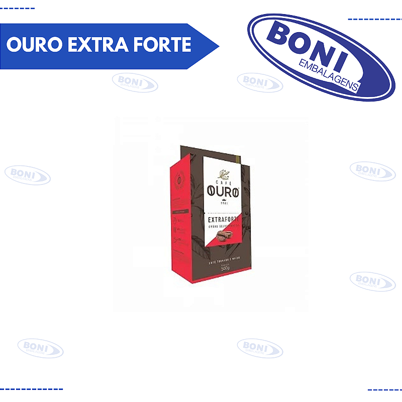 CAFÉ OURO EXTRA FORTE 500G A.VACUO - Boni Embalagens