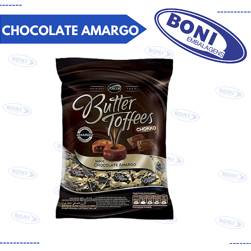 BALA ARCOR BUTTER TOFFEE CHOC/AMAR - Boni Embalagens