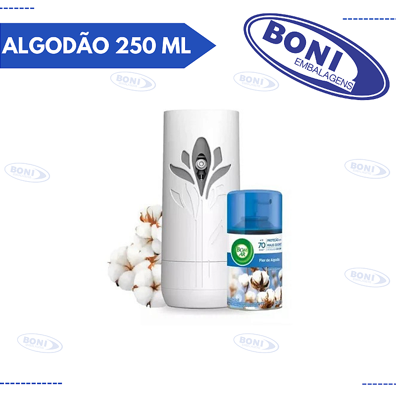 BOM AR AUTOMÁTICO FRESH MATIC APARELHO+REF ALGODÃO 250 ML - Boni Embalagens