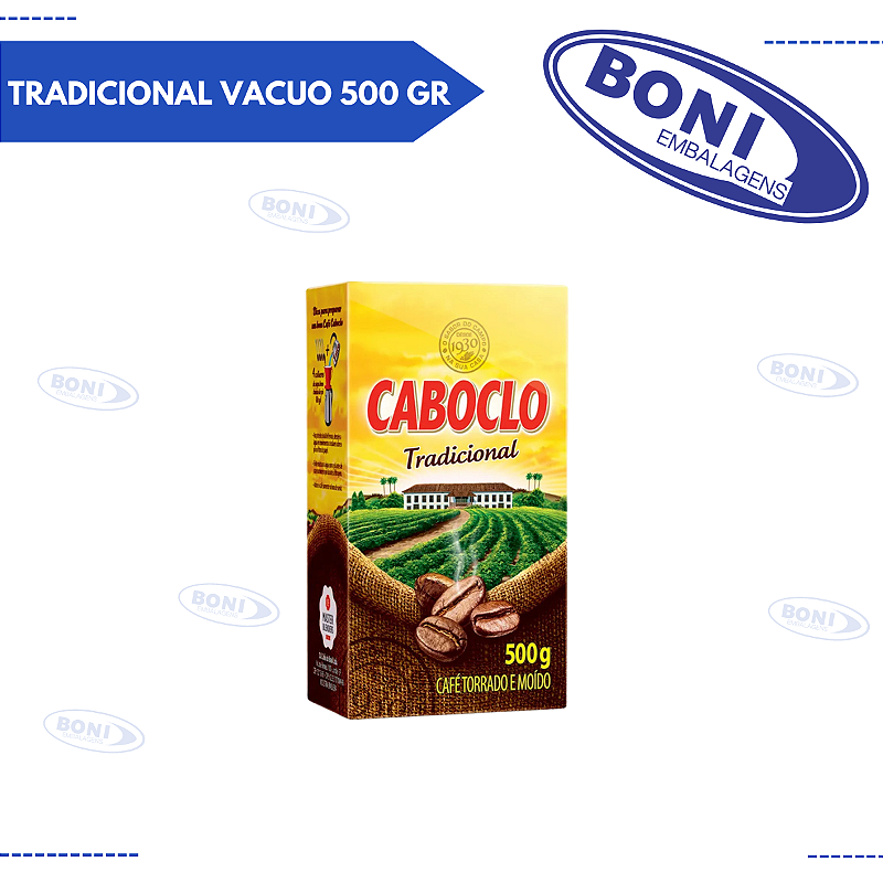 CAFÉ CABOCLO TRADICIONAL VACUO 500 GR - Boni Embalagens