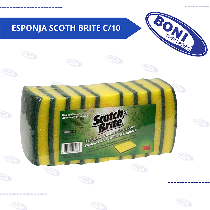 ESPONJA SCOTCH BRITE C/10 - Boni Embalagens
