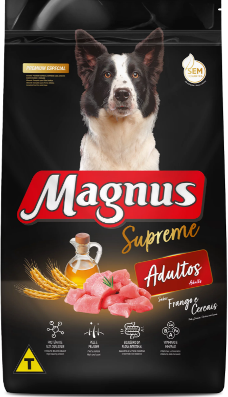 Magnus Premium Especial Supreme Cães Adultos Frango E Cereais 15 - Cara ...