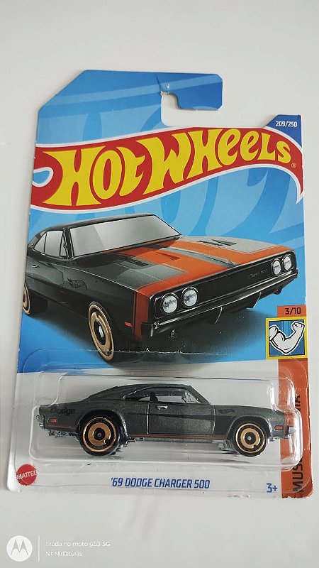 Hot Wheels 69 Dodge Charger 500 - ntminiaturas - miniaturas colecionaveis