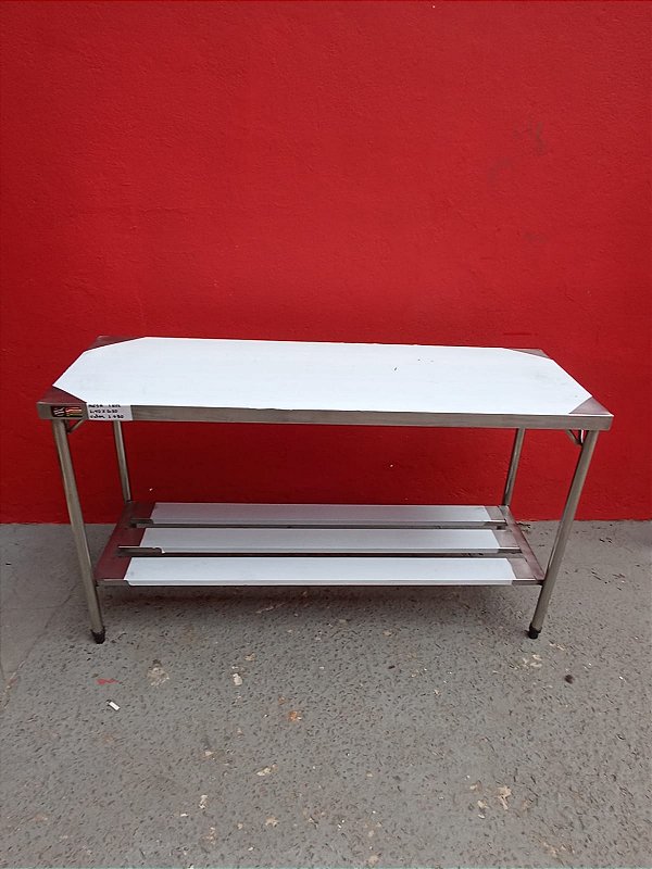 Mesa Inox 140x50x85 NOVA - Point das Cozinhas