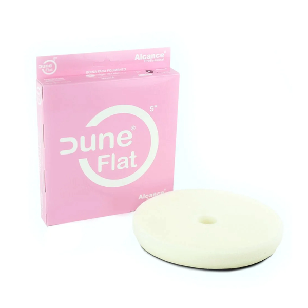 BOINA DE ESPUMA DUNE FLAT BRANCA - MACIA LUSTRO - ALCANCE 5 POLEGADAS - Loja do Lavacar