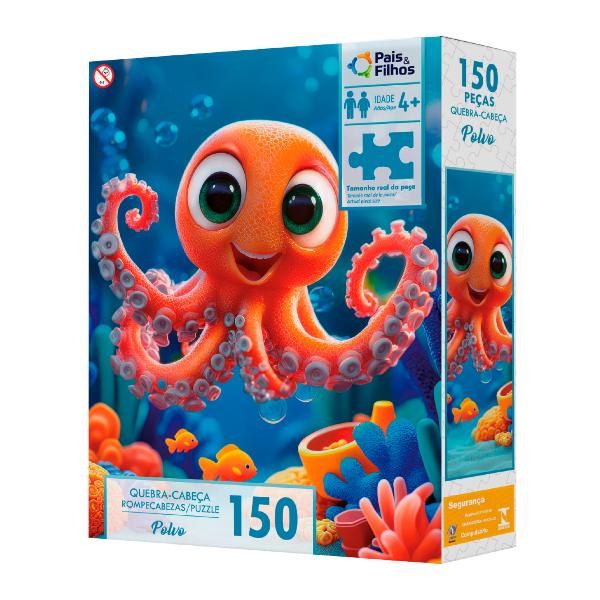 Jogo Quebra Cabeça Polvo 150 pçs Pais E Filhos - Incontro - Crie ...