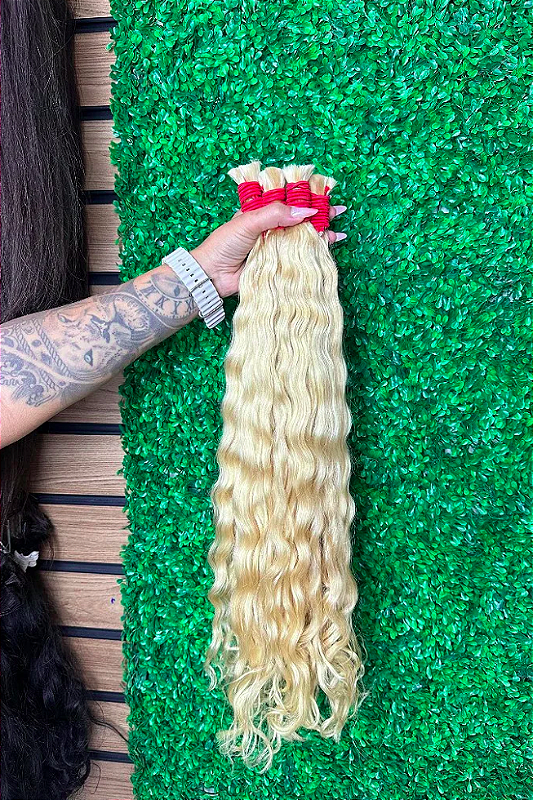 Liso Natural Loiro Global Vietnamita Ondulado 50g - Fox Hair