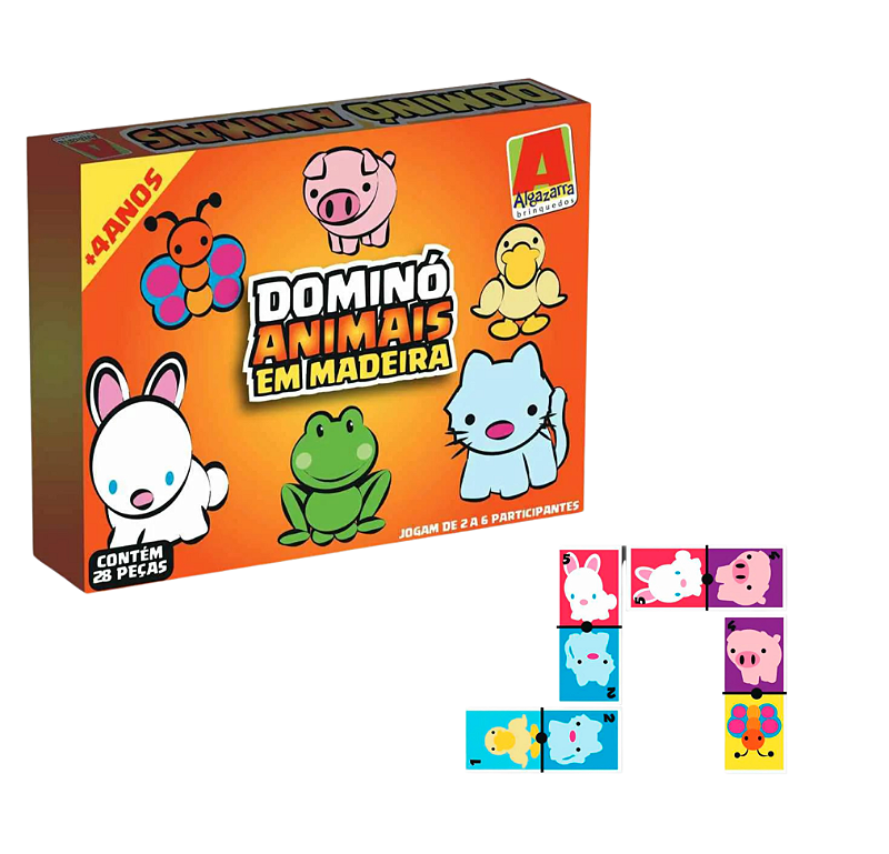Jogo Dominó Animais - Algazarra | Alternativa Brinquedos - Alternativa ...