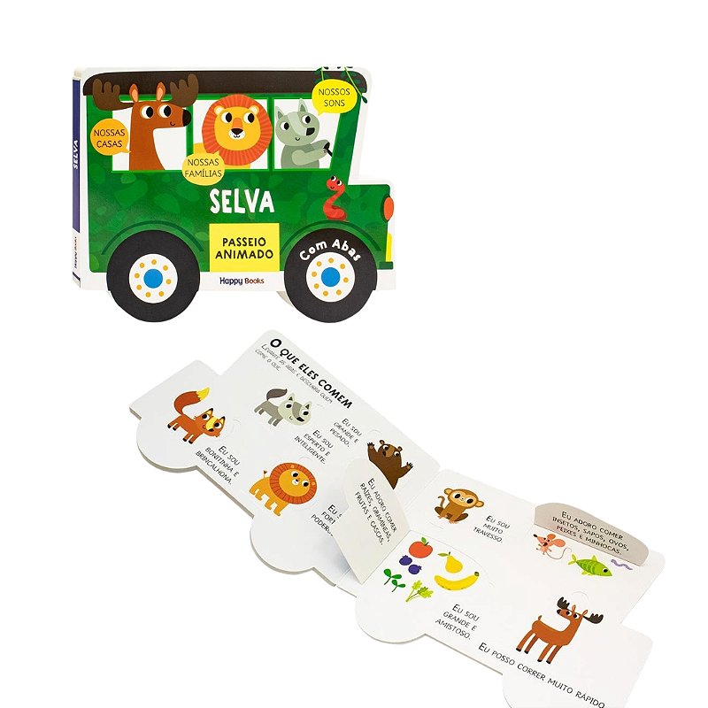 Passeio Animado: Um Livro com Abas - Selva - Happy Books - Alternativa ...