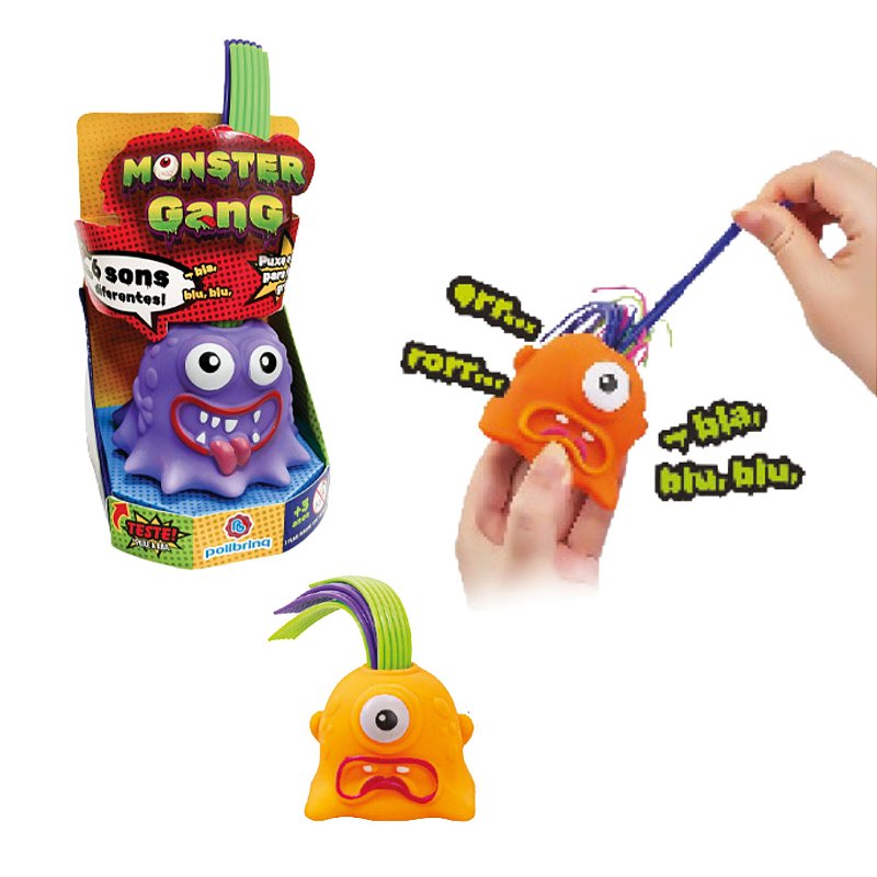Monster Gang Monstrinhos 6 Sons Diferentes 1 UN Sortido - Polibrinq ...