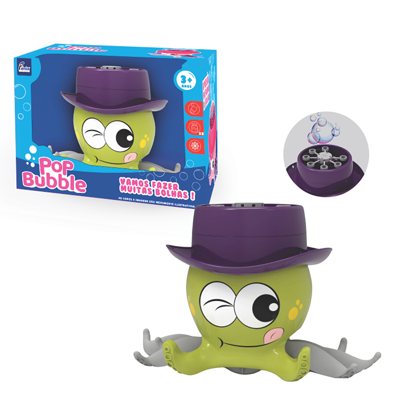 Máquina de Bolha de Sabão Pop Bubble Polvo Verde POP-935 VD - Fenix - Alternativa Brinquedos ...