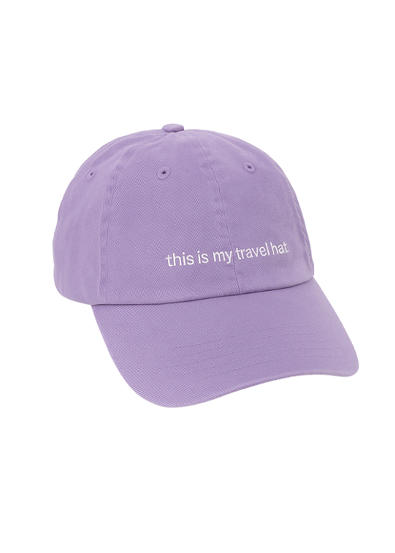 Boné de viagem - this is my travel hat | Boné Dad Hat na cor LILÁS ...