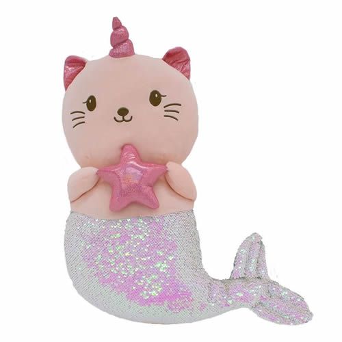 PELUCIA GATO SEREIA COR ROSA TAMANHO 54cm. - Miniso Shop