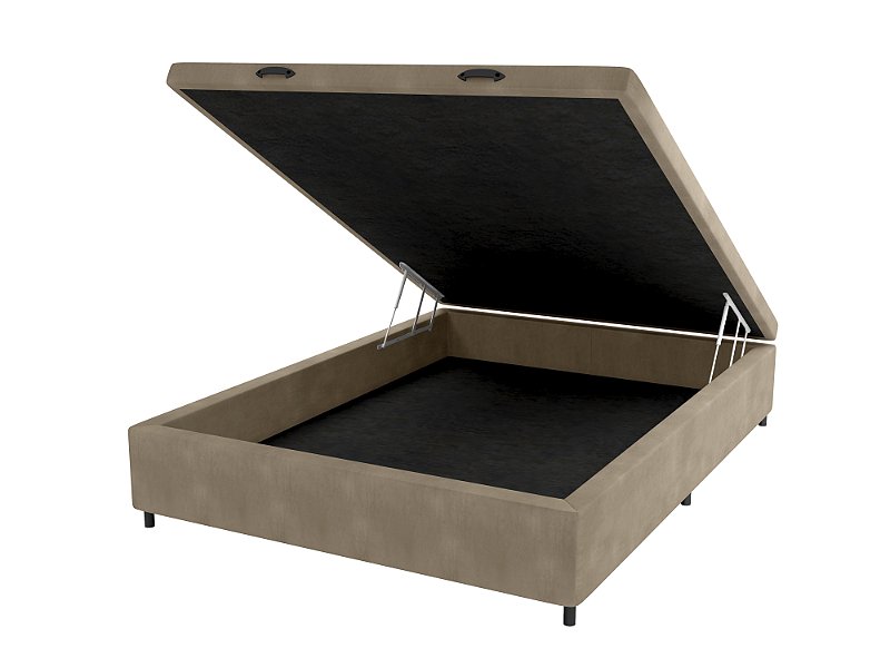 BASE BOX APP C/ BAU 1,38 X 1,88 X 43 SUEDE BG - Loja Apolospuma
