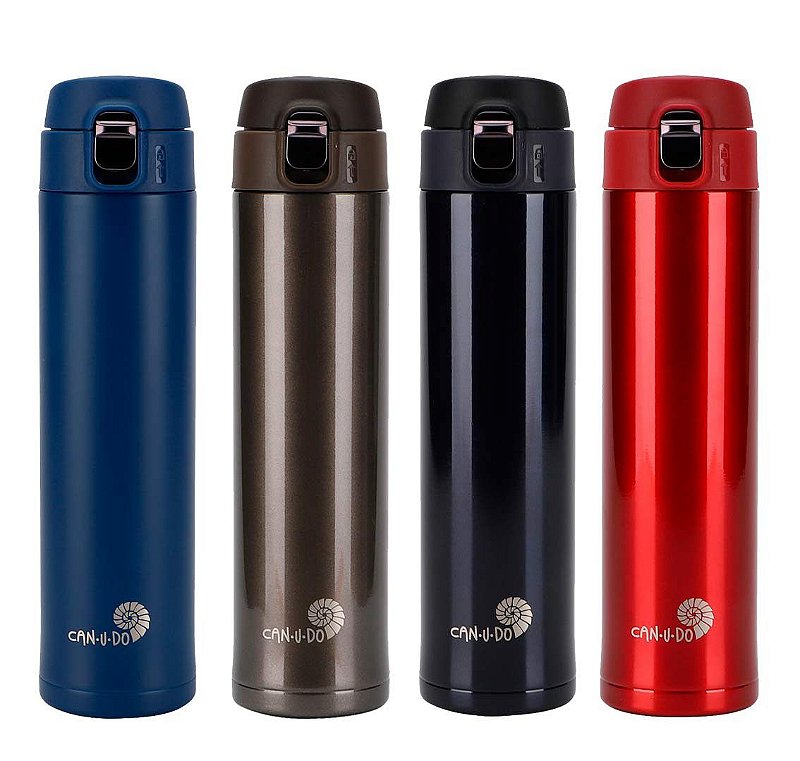 Garrafa de Inox 500ml Fast Click - OUTLET - Can.u.do Produtos Sustentáveis