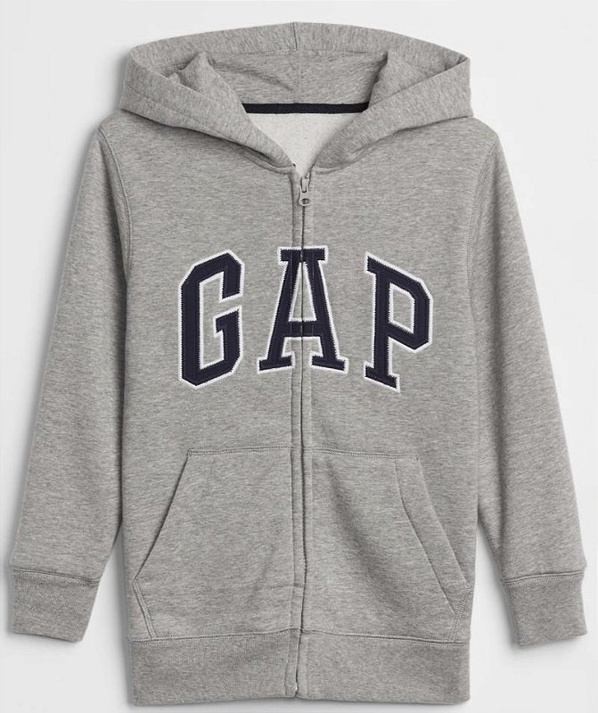 Moletom GAP cinza com logo preta - Joaninha Importados