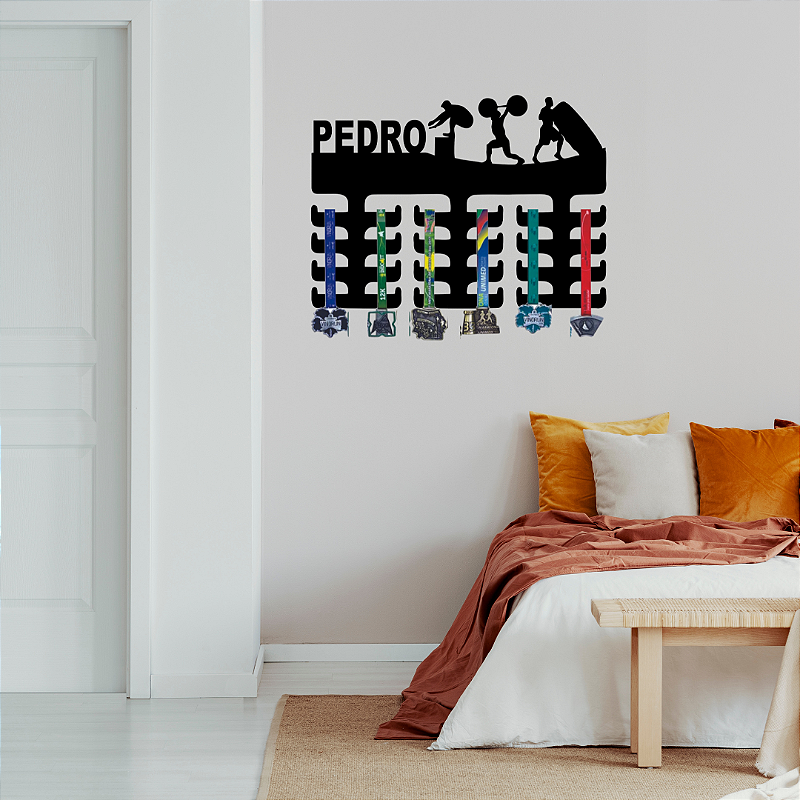 Porta Medalhas Crossfit Masculino | Decora Arte Laser - Decora Arte Laser