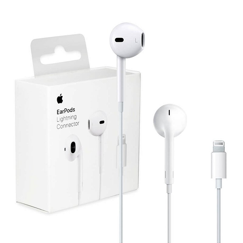 Fone Apple Earpods com Conector Lightning MMTN2ZM/A para Iphone 7, 8, X ...