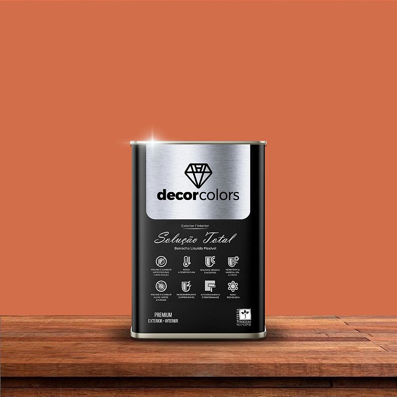 Tinta Borracha Líquida Cor Telha 21,5 kg Decor Colors - Decor Colors ...