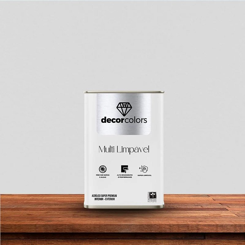 Tinta Multi Limpável Decor Colors 18 Litros Cinza Natural - Decor ...