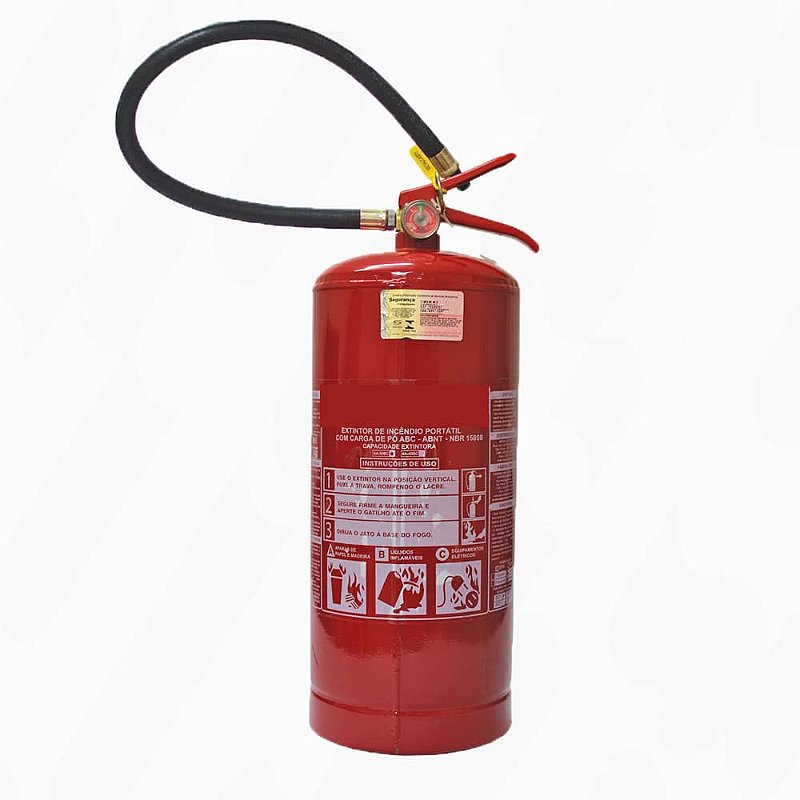 Extintor De Pó Químico Abc 8kg - Shopfire | Engenharia Contra Incêndio.