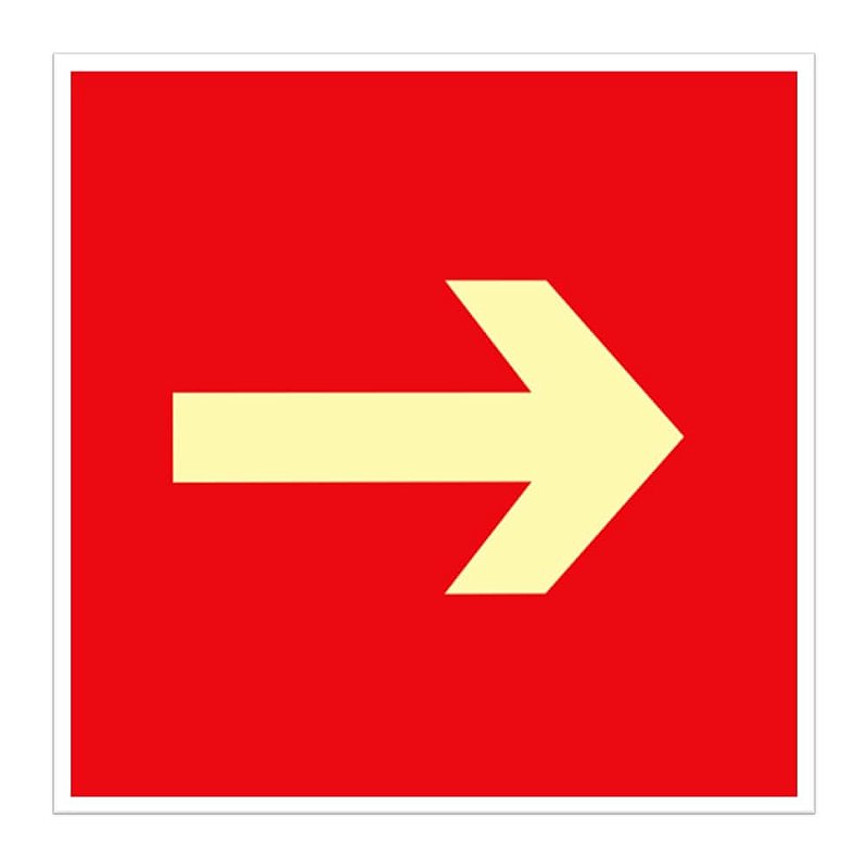 Placa Seta À Direita Indicação De Equipamentos E13/E14 21x21 - Shopfire ...