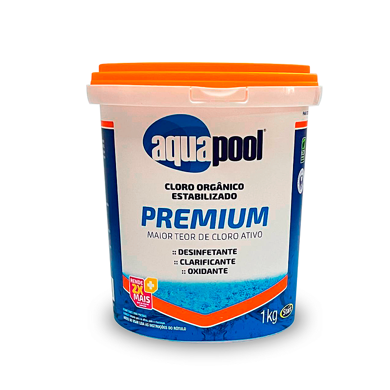 AQUAPOOL CLORO GRANULADO PREMIUM 1 KG - produtosanfe
