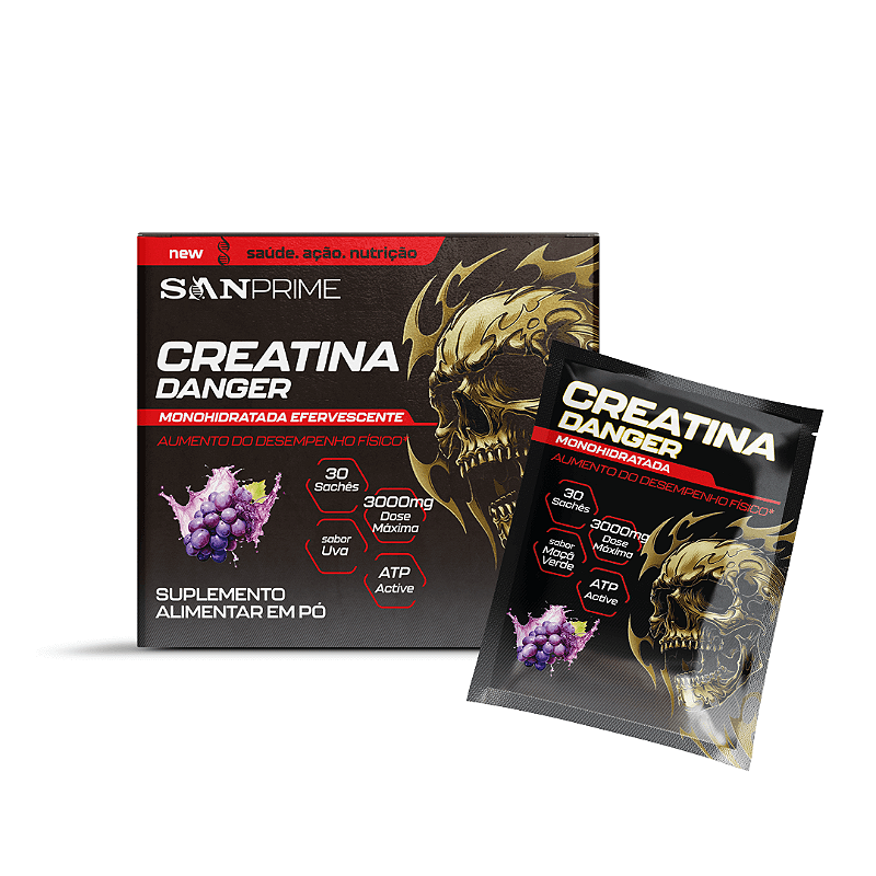 Creatina Efervescente Danger uva - Sanprime