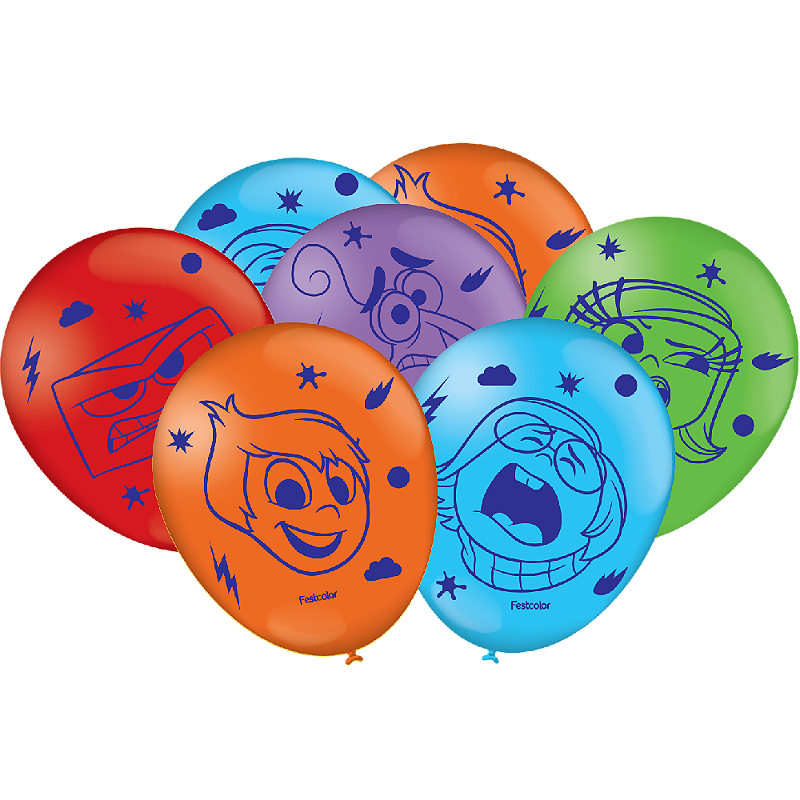 Balão de Festa Decorado Especial 9" (23cm) - Divertida Mente 2 - 25 ...