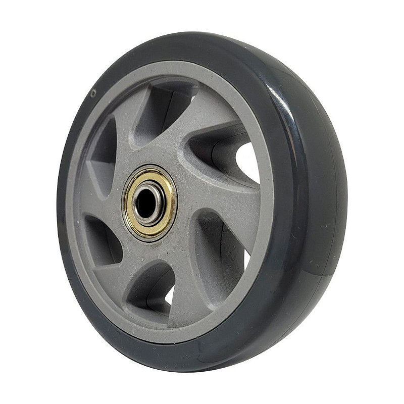 RODA PVC CINZA 5 POL 110KG P/ RODÍZIO - Araucária Rodas e Rodízios