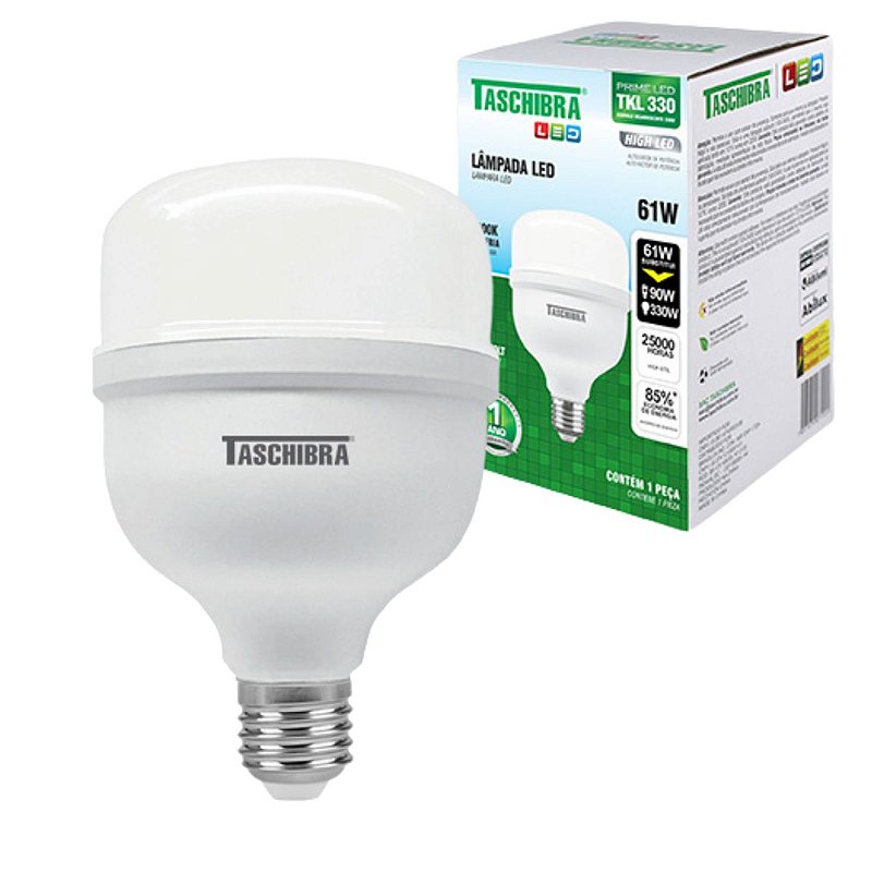 Lâmpada Led 61w Tkl 330 6500K Soquete E27 Bivolt Taschibra - Depolux