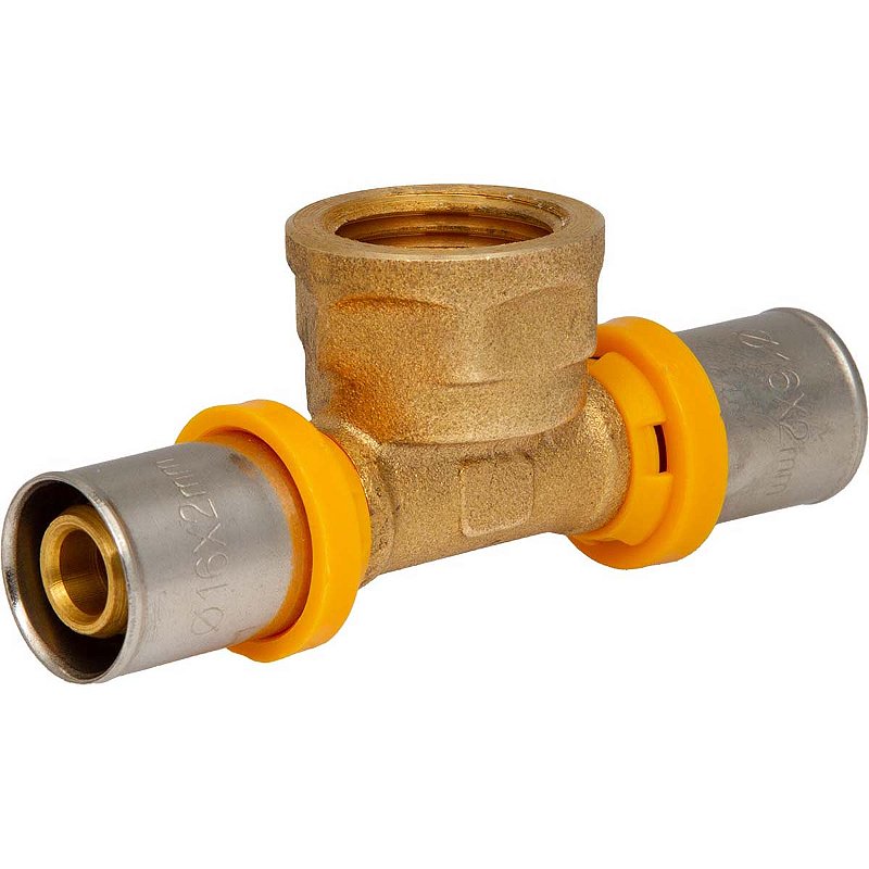 Tee Multicamadas PEX GÁS 16mm x 1/2"(F) x 16mm - Multicamadas - Tubos e ...