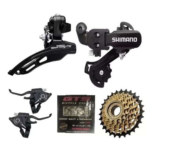 Kit Câmbios Shimano 21v + Alavanca Corrente Catraca Index 7v - JPX BIKE