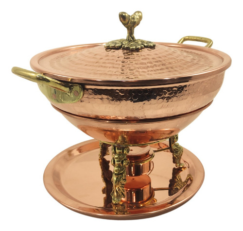 Rechaud De Cobre Linha Premium Banho Maria - Metal Arte