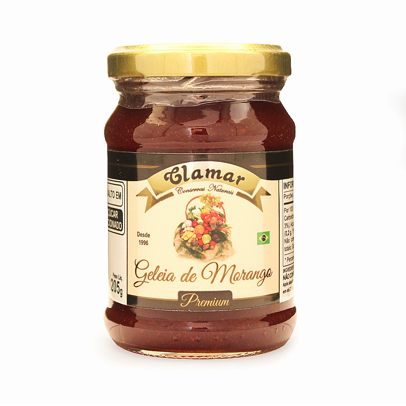 Geleia de Morango Clamar 205g - Clamar Conservas Naturais Premiun