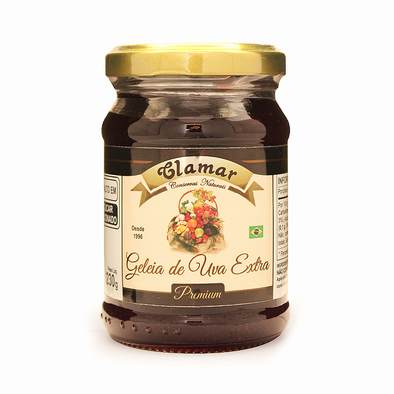 Geleia Artesanal de Uva 230g Clamar Conservas Extra - Clamar Conservas ...