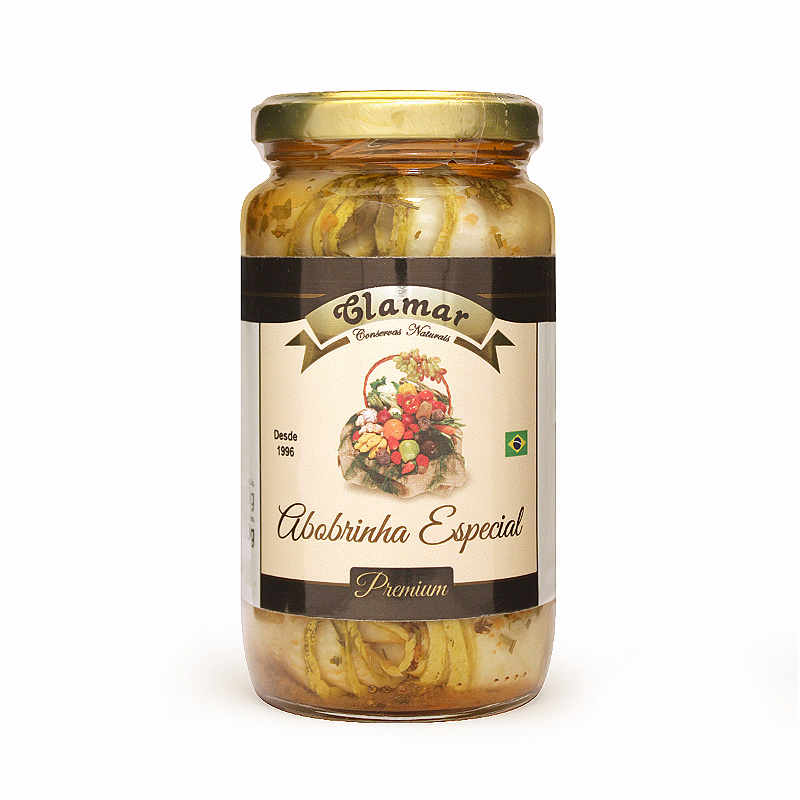 Abobrinha Especial Recheada Clamar 340g - Clamar Conservas Naturais Premiun