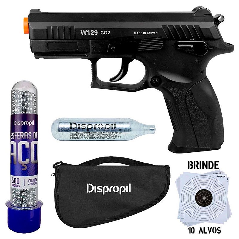 Pistola de Pressão CO2 WinGun CZ300 W129 4.5mm + Capa Pistola + Cápsula ...