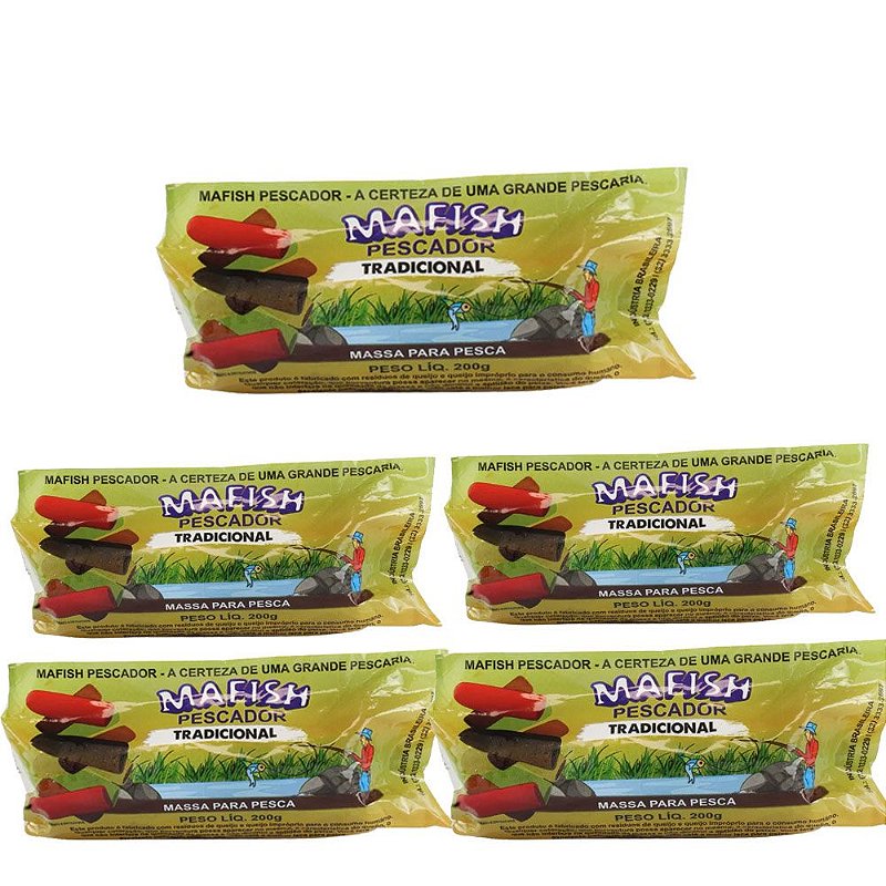 Kit 5x Massa Pronta Para Pesca 200g Tradicional - Mafish - Dispropil ...