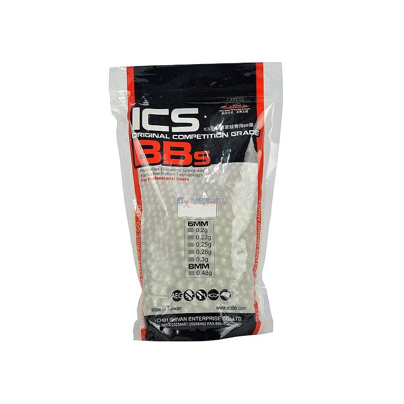 BBs Airsoft Munição Plástica Glow In The Dark 0.20g 4000un. - ICS ...