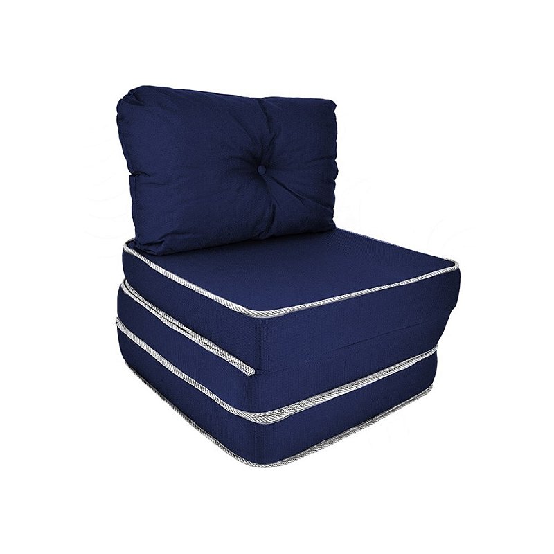 Puff 3 em 1 Sofá Conforto FA Maringá Azul Solteiro - Dispropil: Tiro ...