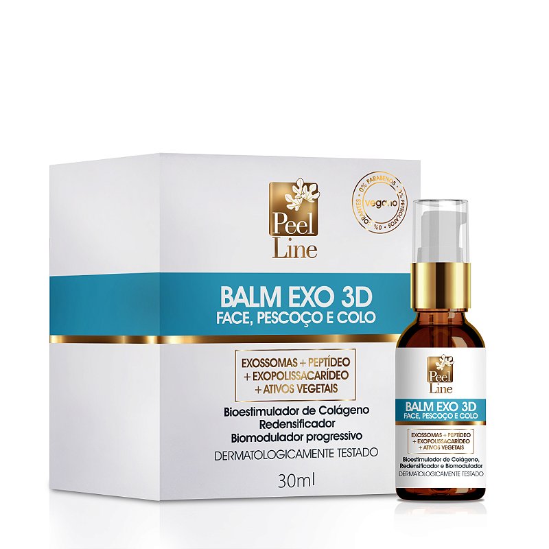 NOVO - Balm Exo 3D Exossomas e Peptídeos - 30ml - Peel Line Dermocosméticos