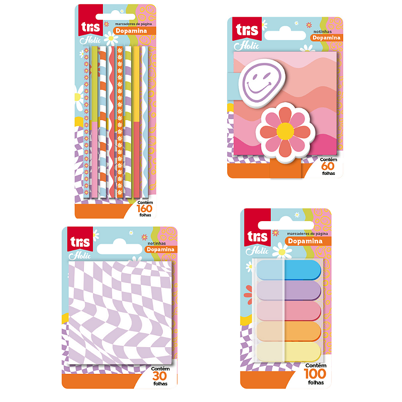 Kit De Notas Autoadesivas Euforia Holic Dopamina - Tris - Os melhores ...