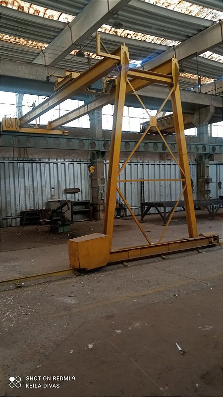 Semi Pórtico Rolante Capacidade 2 Toneladas Altura do moitão 3.5 50 M ...